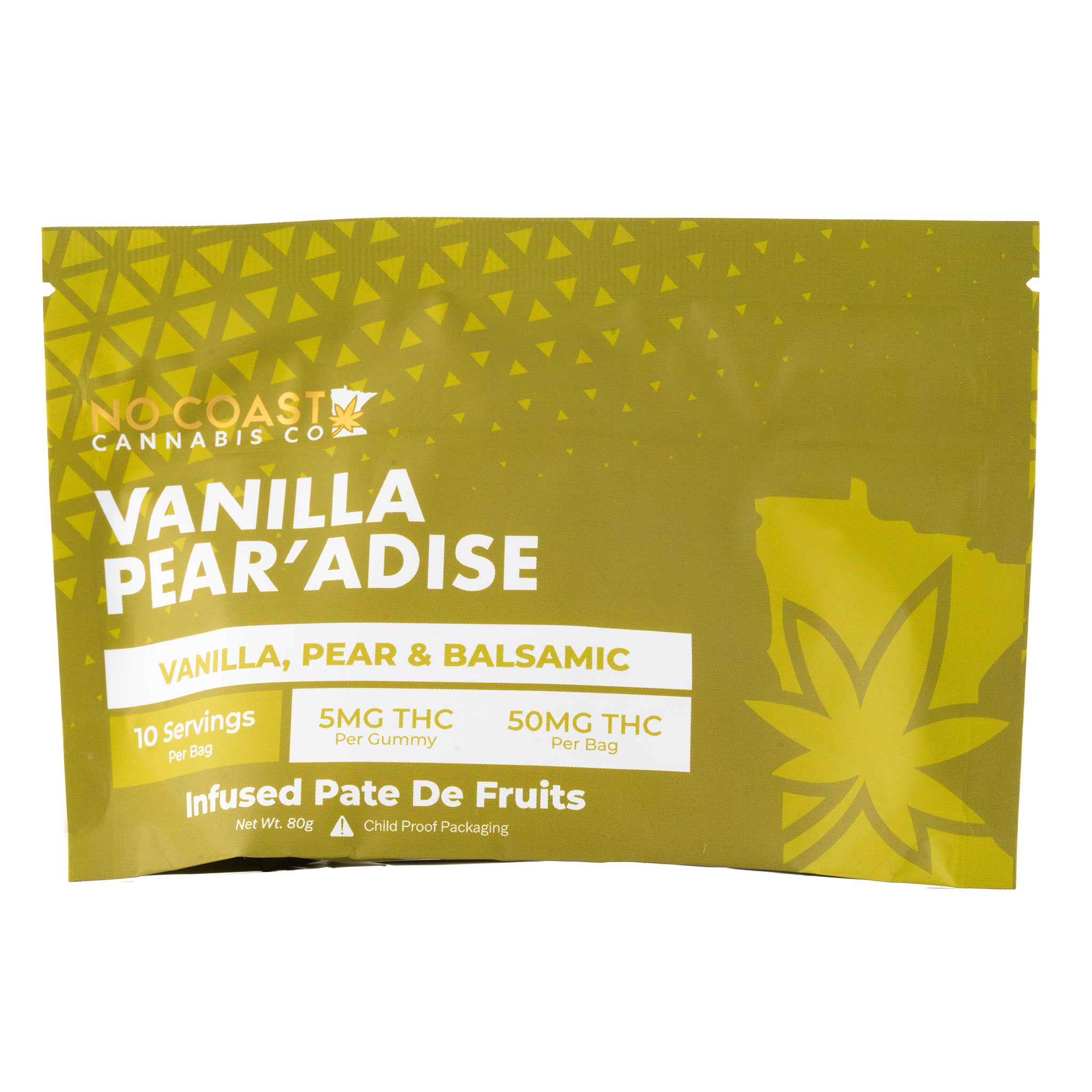 Vanilla Pear'adise - Pâte De Fruits: Infused THC Gummies – No Coast ...